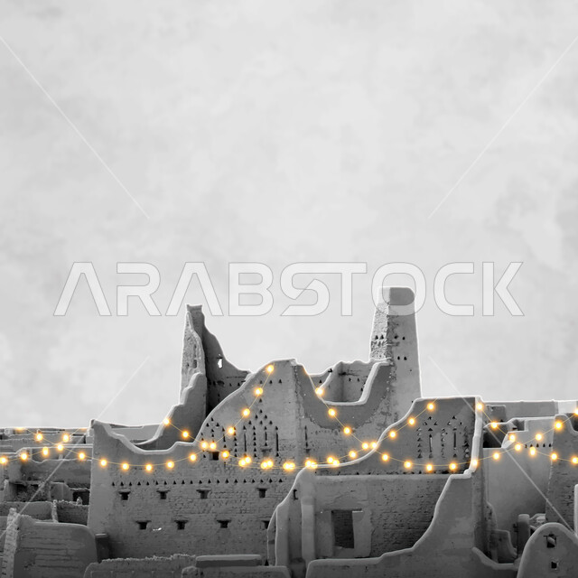 The ancient walls of Diriyah in the city of Riyadh in the Kingdom of ...