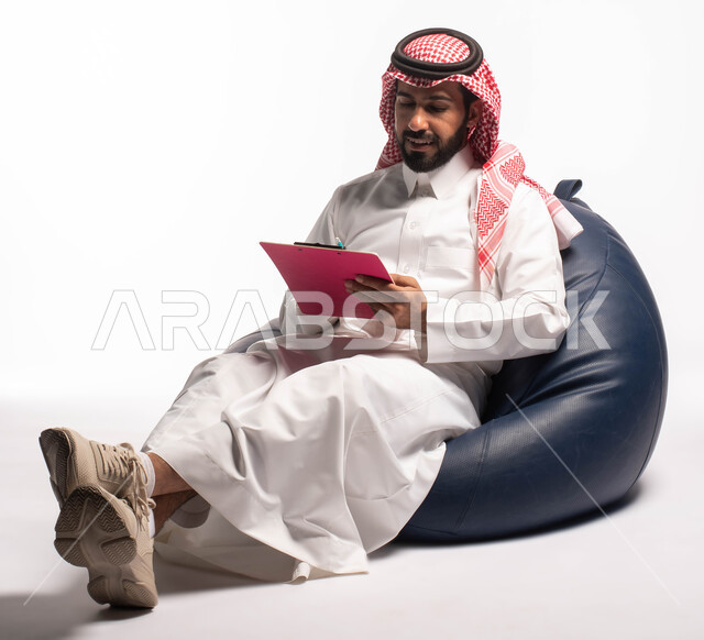 Meditation and focus, facial and hand gestures indicating thinking ...