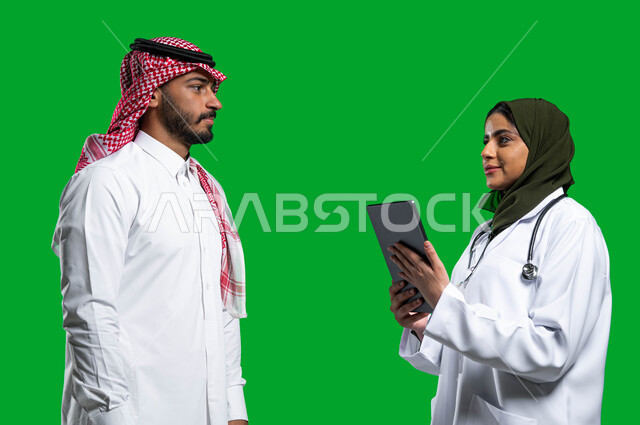 Description of the treatment for a Saudi patient wearing traditional ...