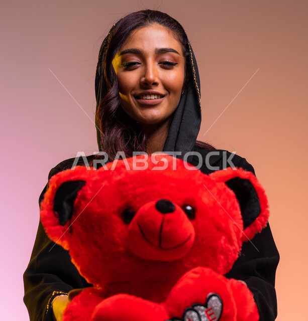 Gestures of joy and happiness by obtaining a gift on the occasion of ...