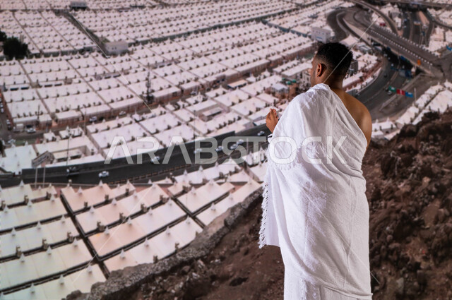 Performing the rituals of Hajj and Umrah, the shrine of Mina in Makkah ...