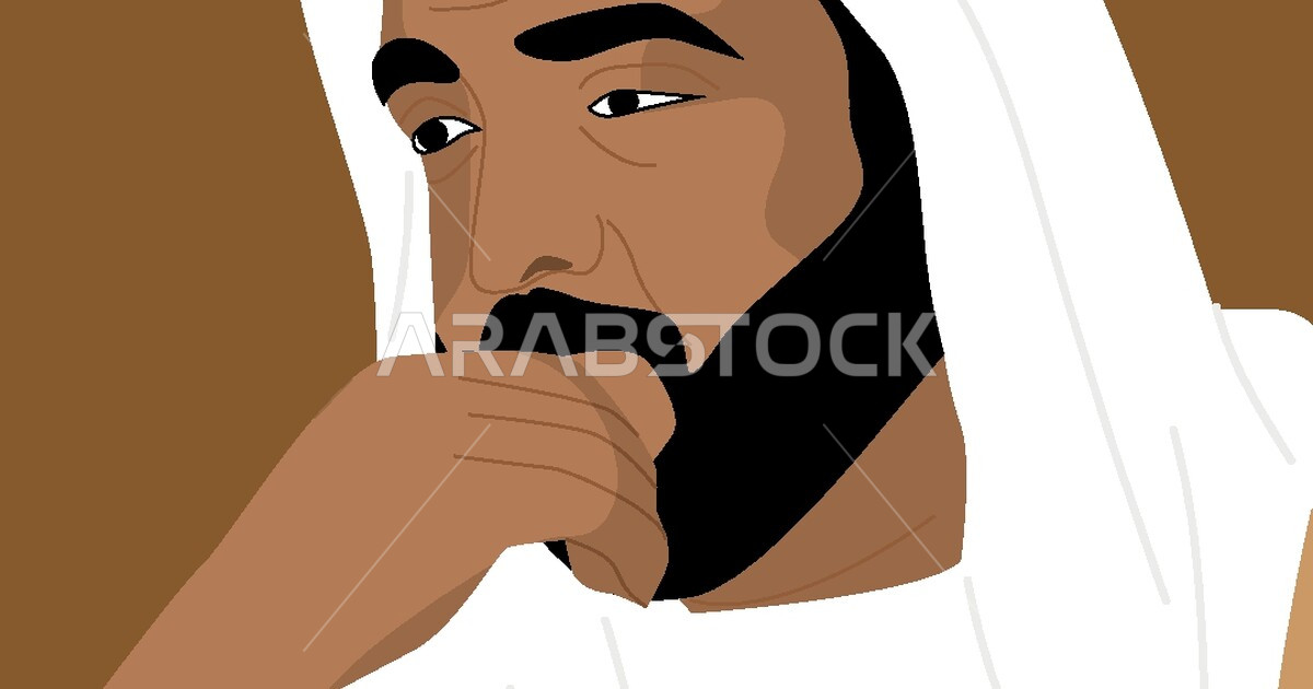 Vector cartoon of a character, His Highness Sheikh Zayed bin Sultan Al ...