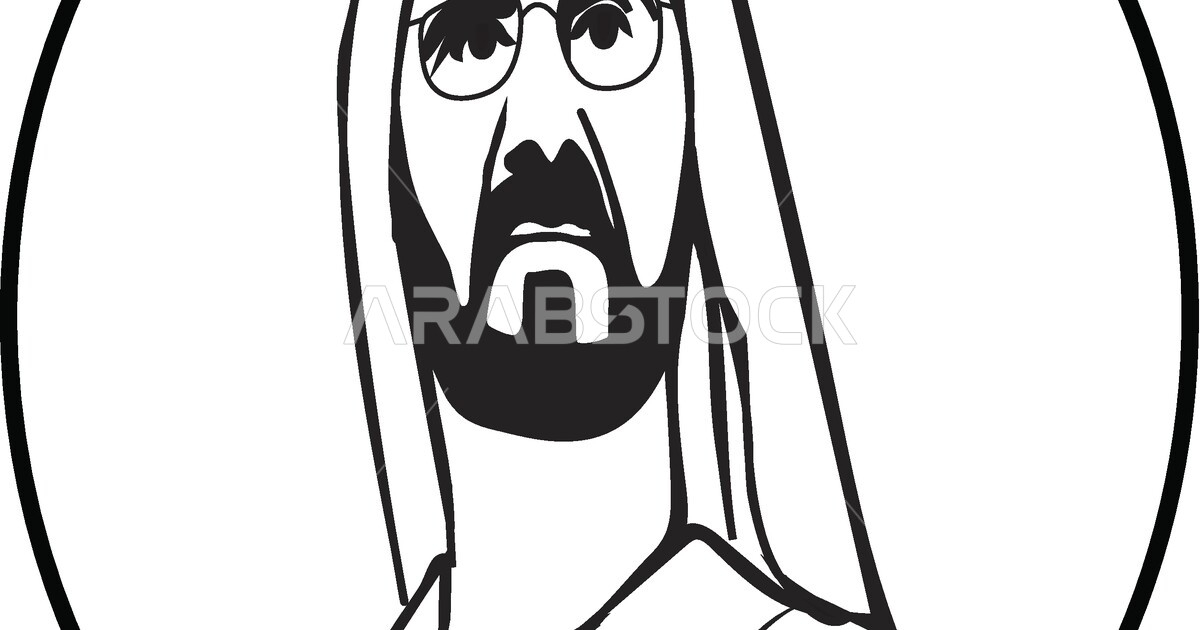 Vector cartoon character, His Highness Sheikh Mohammed bin Rashid Al ...
