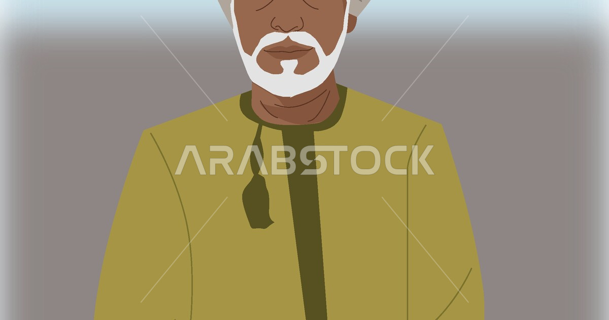 Vector design for a character, Sultan Qaboos bin Said, the ninth Sultan ...