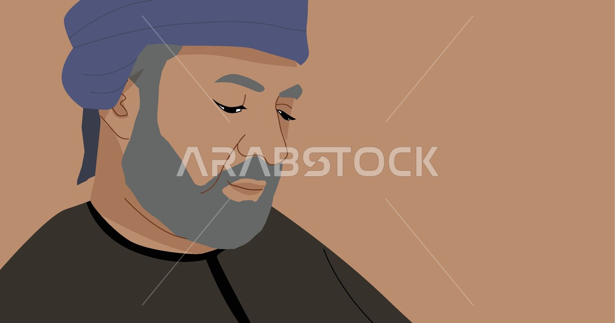 Vector design for a character, Sultan Qaboos bin Said, the ninth Sultan ...