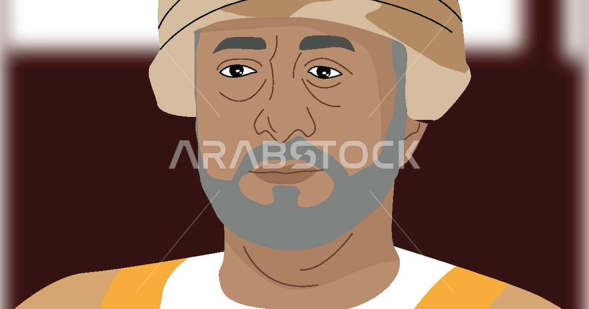 Vector illustrator for a character, Sultan Haitham bin Tariq Al Said ...