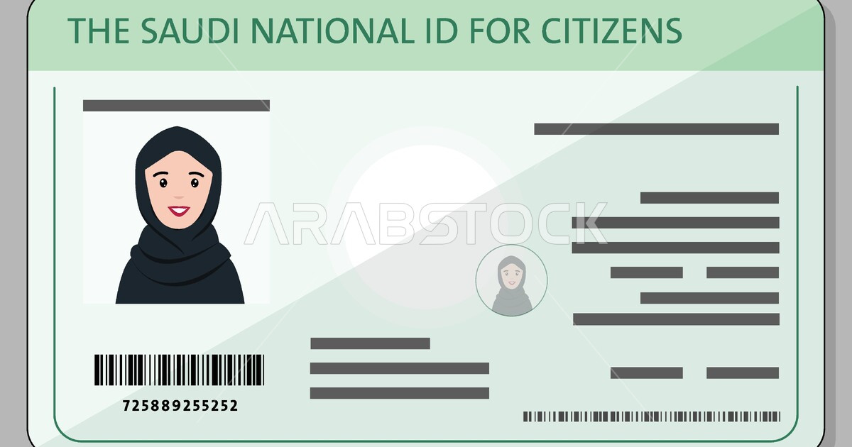 Vector personal identity, identity of a Saudi Arab Gulf woman ...