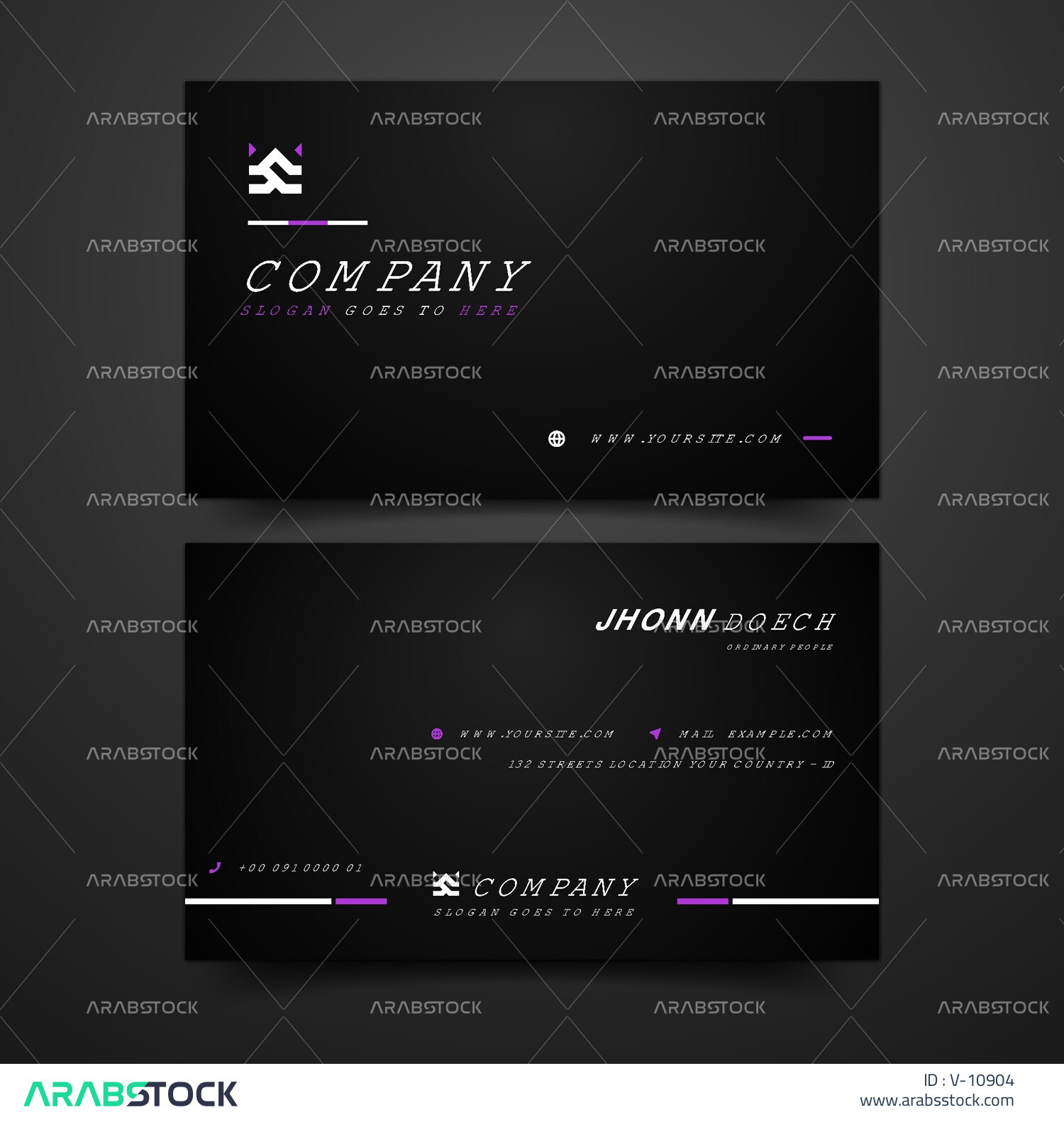 Editable personal business card vector design, visitor card, ready made ...