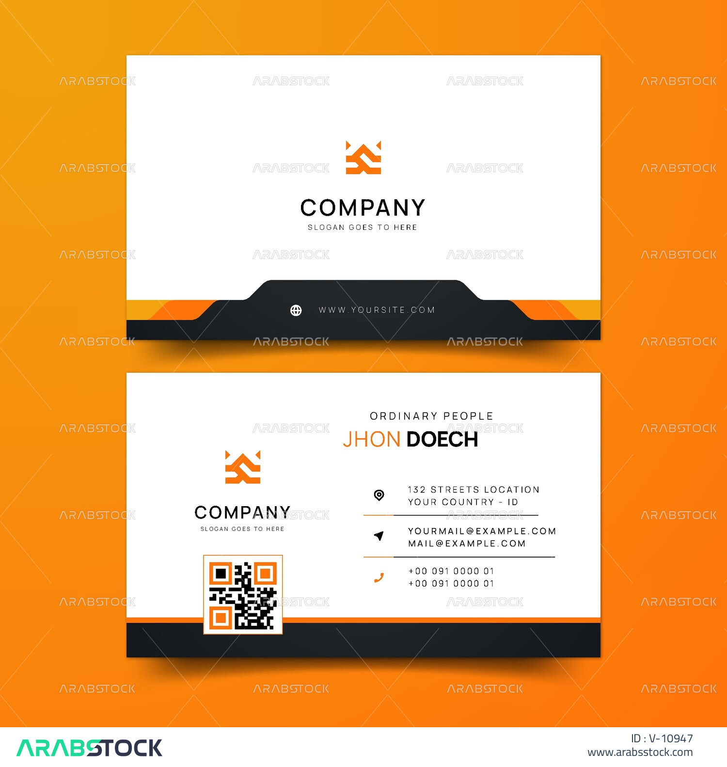 Business card template vector design, editable company visiting card ...