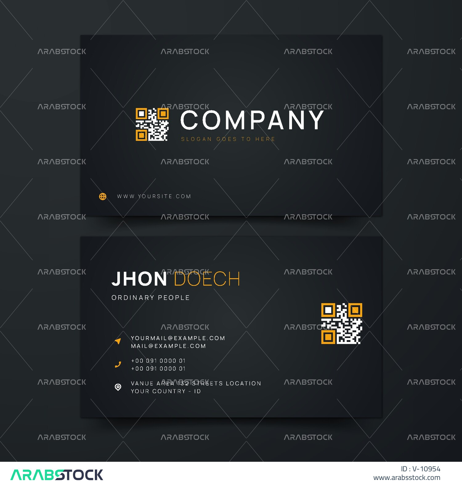 Vector business card template design, editable company visiting card ...