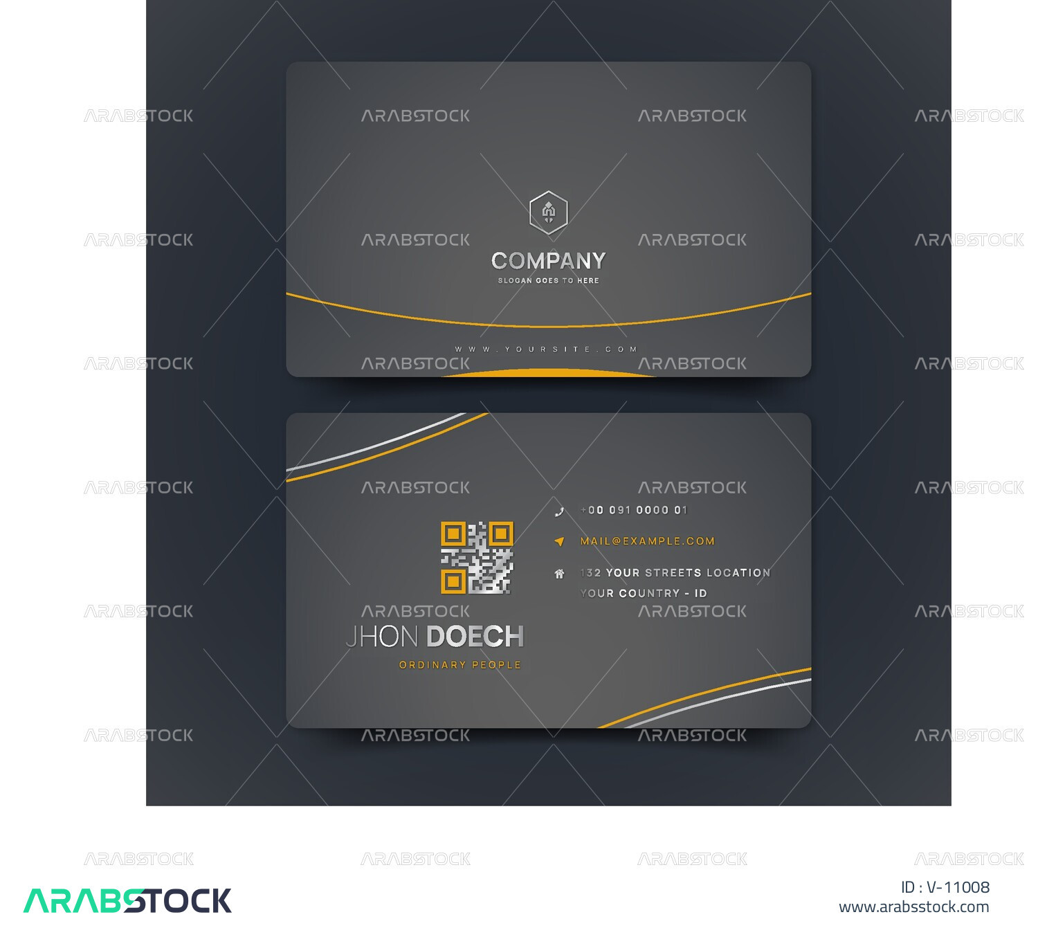 Business data card design template vector, editable personal business ...
