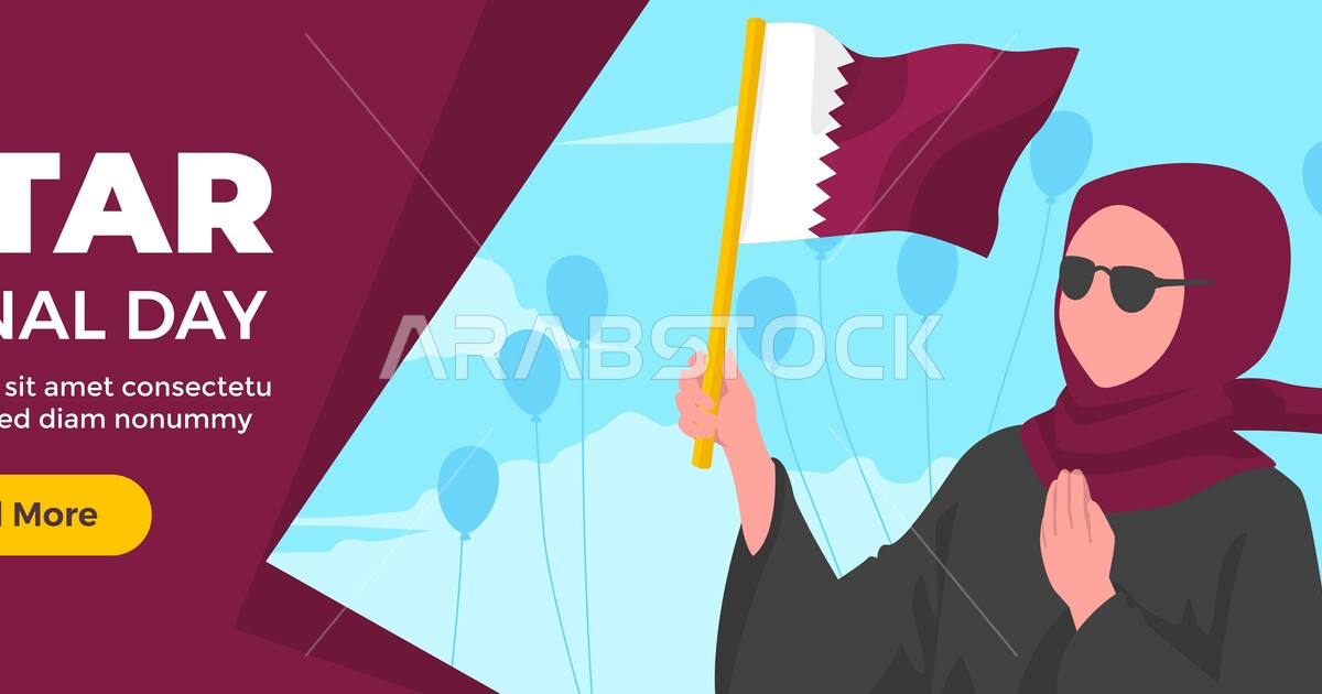 Vector National Day of the State of Qatar, National Days, Qatar ...