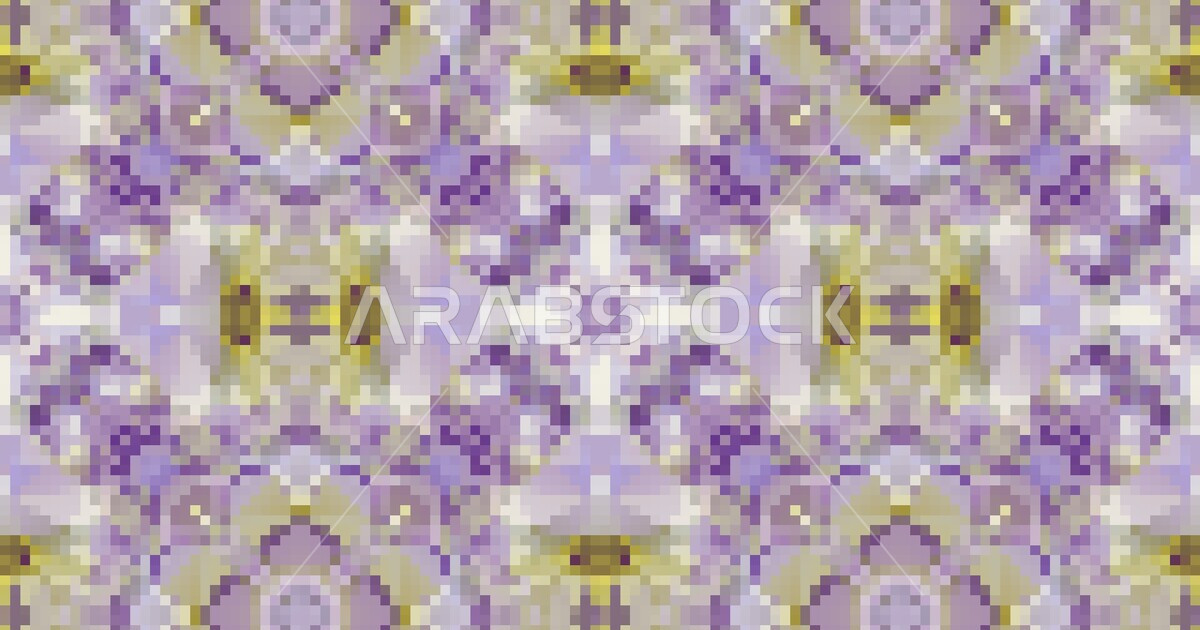 Vector mosaic, simple geometric graphics, colored patterns and ...