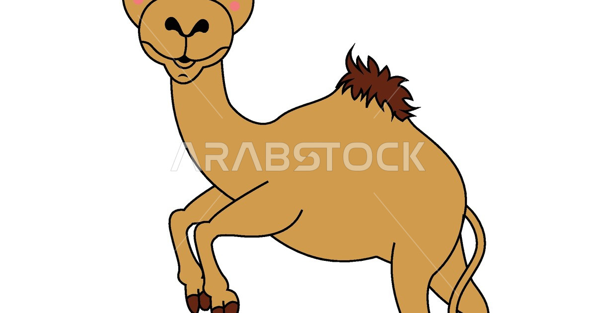 فيكتور كرتوني جمل الصحراء بخلفية بيضاء ، شخصيات كرتونية ، فيكتور ...