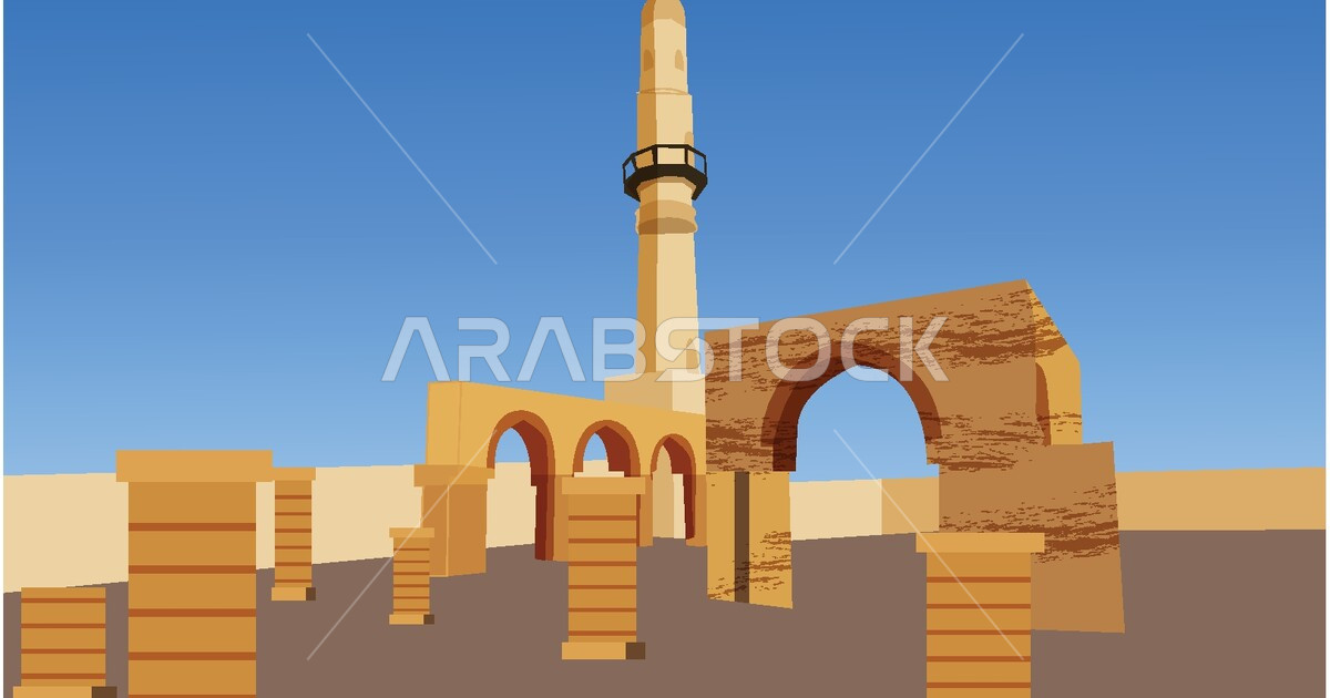 Vector Al-Khamis Mosque, Al-Khamis Village, Tashan, Kingdom of Bahrain ...