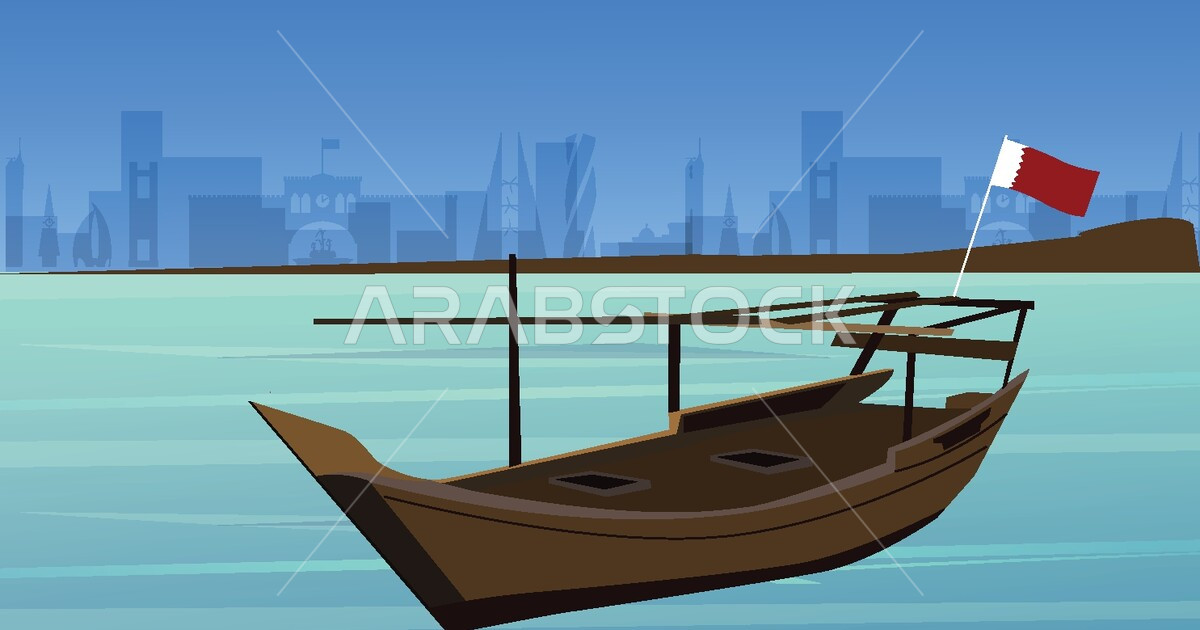 Manama, Kingdom of Bahrain, vector illustrator. - Vector #13267 - Stock ...