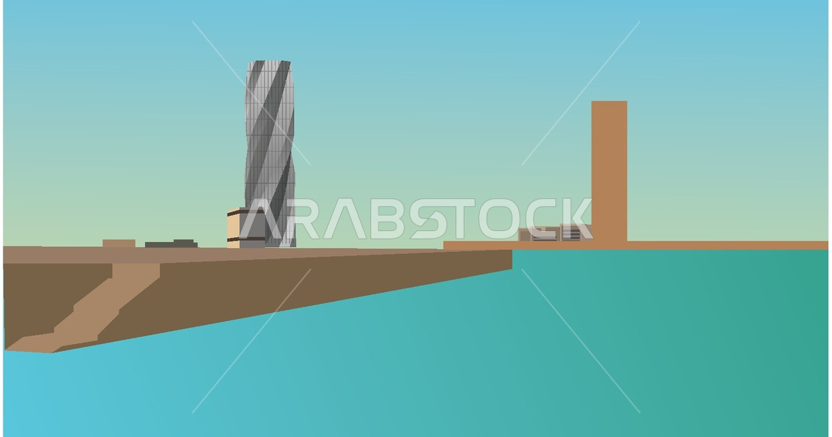 Vector Sea Castle, Manama, Kingdom of Bahrain, archaeological sites ...