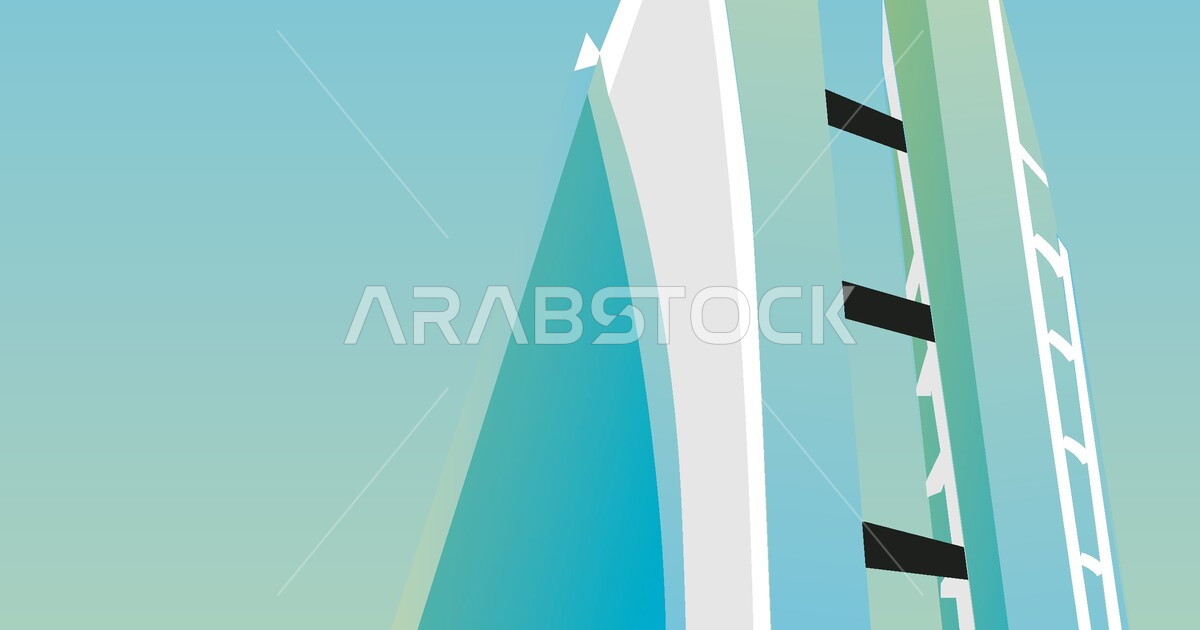 Vector Bahrain World Trade Center, skyscraper, Manama, Kingdom of ...