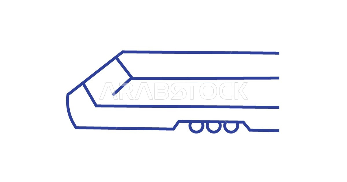 Vector Linear Train Icon, Transportation, Ready Made Icons, Templates ...
