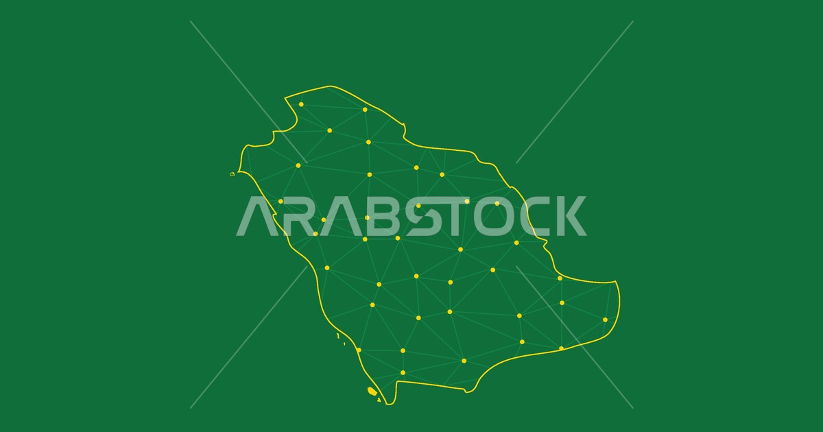 Vector linear icon for the Kingdom of Saudi Arabia, ready-made icons ...