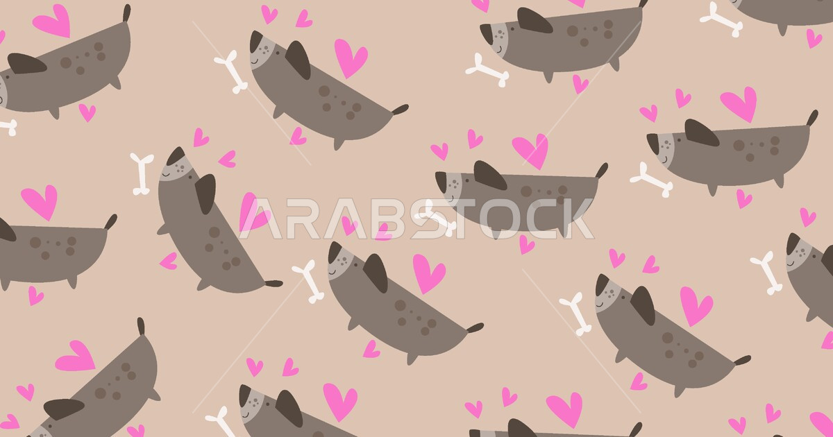 Cute cartoon character vector background, ready made design template ...