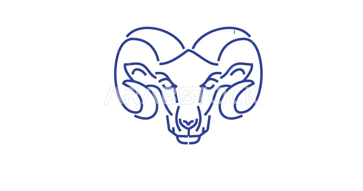 Linear vector goat head icon, animals and animals, ready-made icons and ...