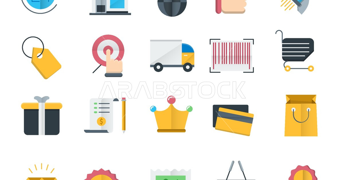 Vector icon for marketing concept, retail, isolated white background ...