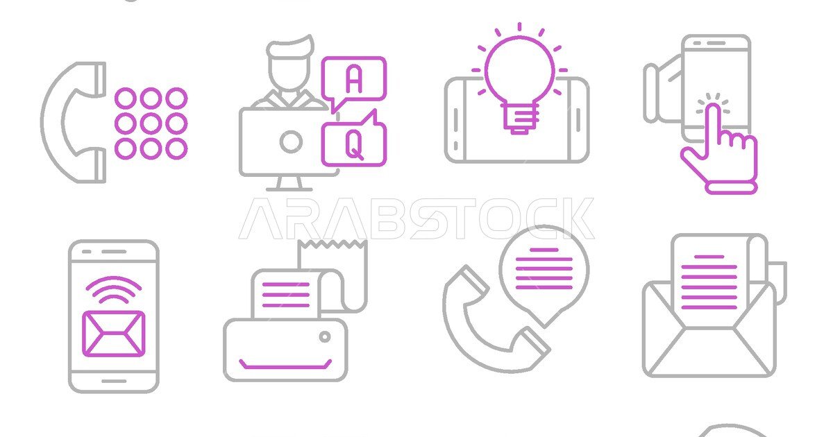 Call icon set vector, voice call, isolated white background, icons ...