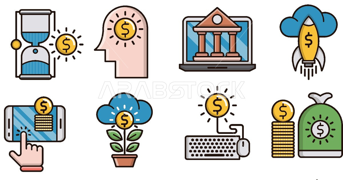 Vector Icon Business and finance financial management budget icons ...