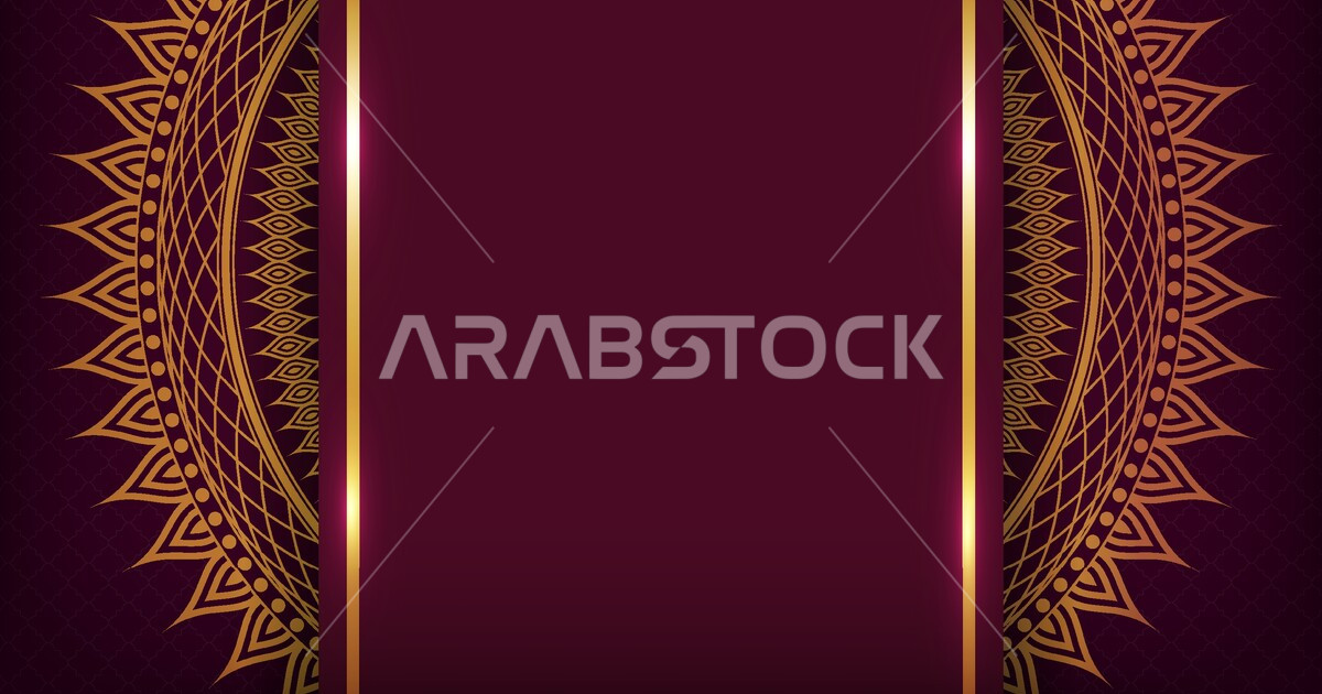 Islamic background vector, ready-made design template, purple ...