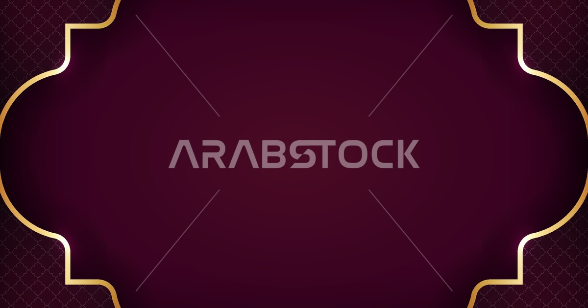 Islamic background vector, ready-made design template, purple ...