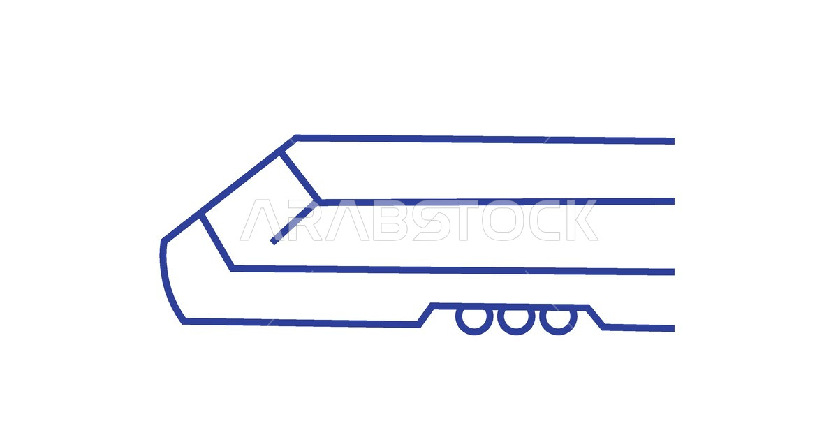 Vector Linear Train Icon, Transportation, Ready Made Icons, Templates ...