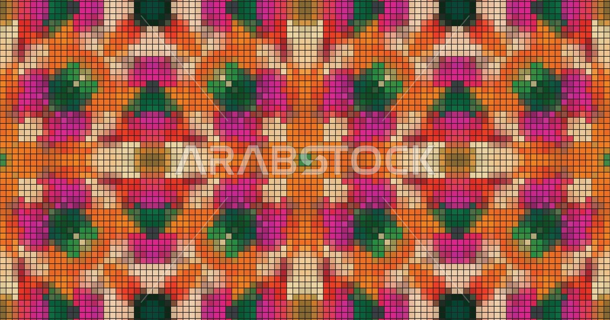 Vector pattern for colorful motifs, mosaics, colorful textures, vector ...