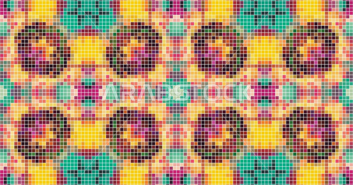 Vector pattern for colorful motifs, mosaics, colorful textures, vector ...