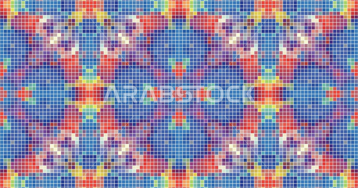 Vector pattern for colorful motifs, mosaics, colorful textures, vector ...