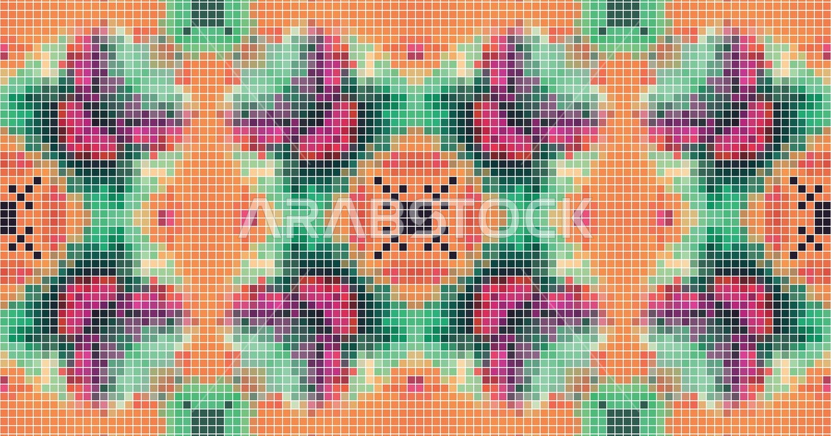 Vector pattern for colorful motifs, mosaics, colorful textures, vector ...