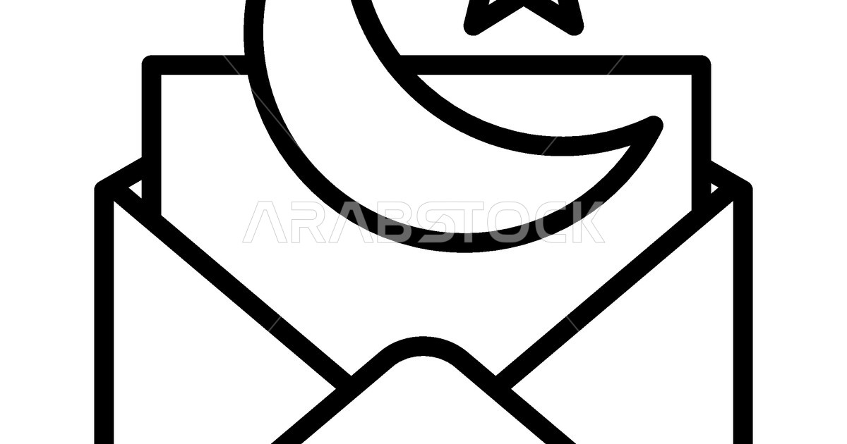 فيكتور أيقون خطي لرسالة ، هلال ونجمة ، أيقونات ، فيكتور اليستريتور ...