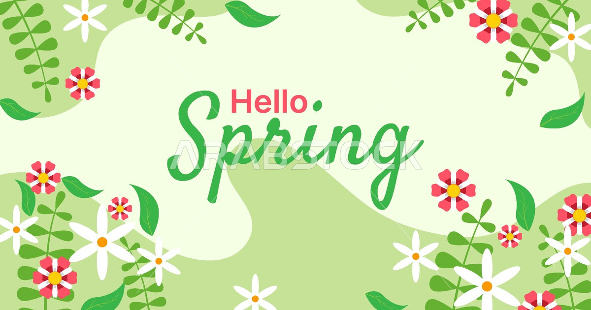 Vector design template, welcome spring, ready-made design, vector ...