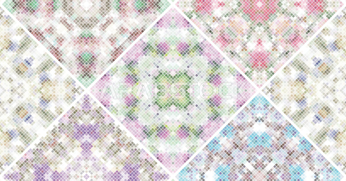 vector pattern for colorful motifs, mosaic art, colorful texture ...