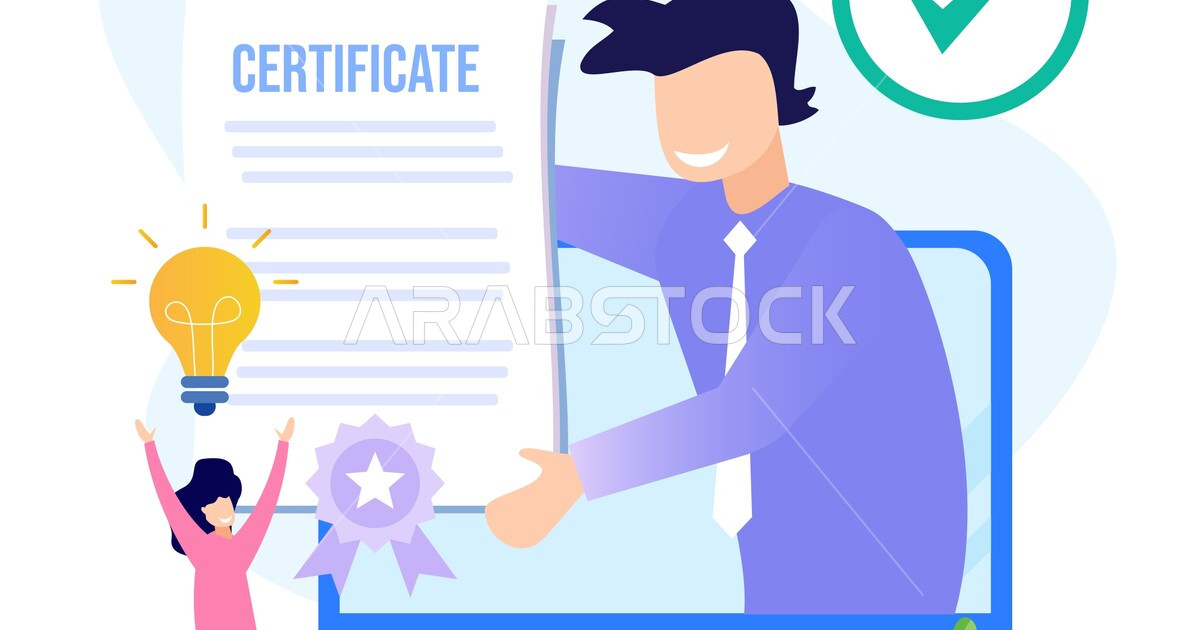 فيكتور مستند شهادة الإنجاز ، تحقيق الهدف ، النجاح والتفوق ، فيكتور ...