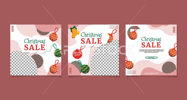 Vector design template for Christmas rebates, discount banner ...