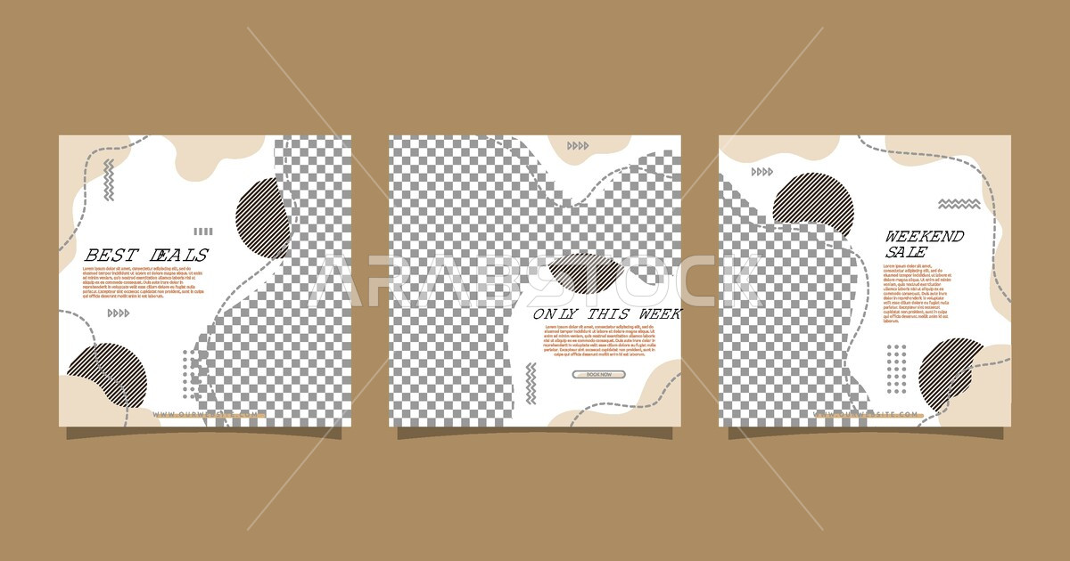 Vector design template, restaurant social media poster, promotional ...