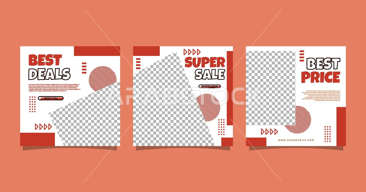 Vector design template, product purchase gift, social media template ...