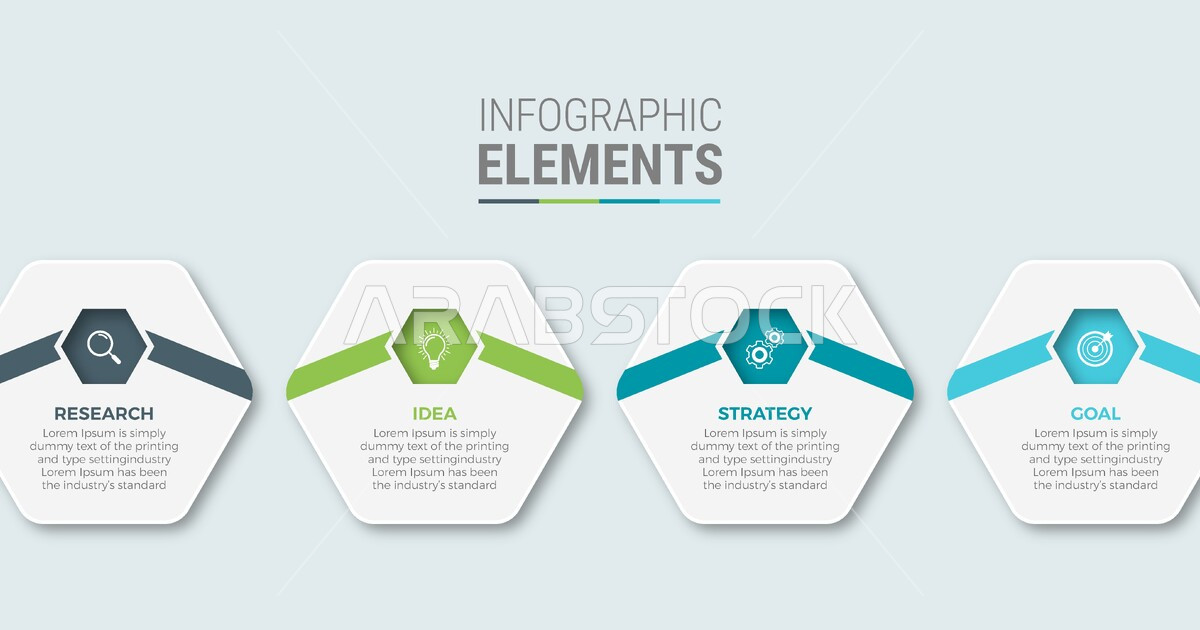 Vector diagram, structured diagram, flowchart, steps to achieve the ...