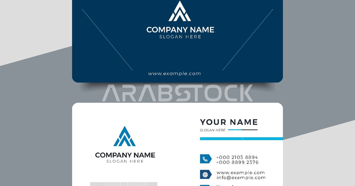 Business data card design template vector, editable template, visitor ...