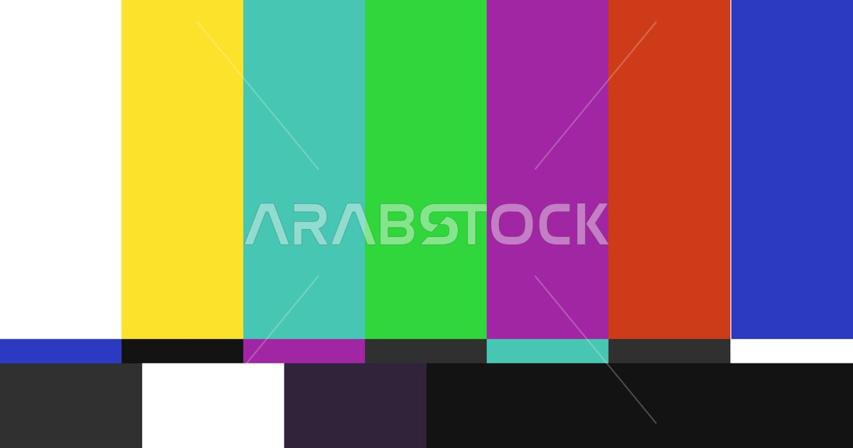 Vector color screen design, experimental broadcast, television, signal ...