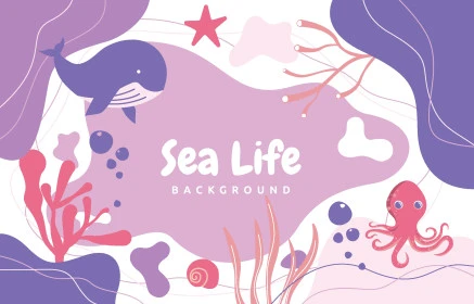 Vector blue sea background design, colorful creative background ...