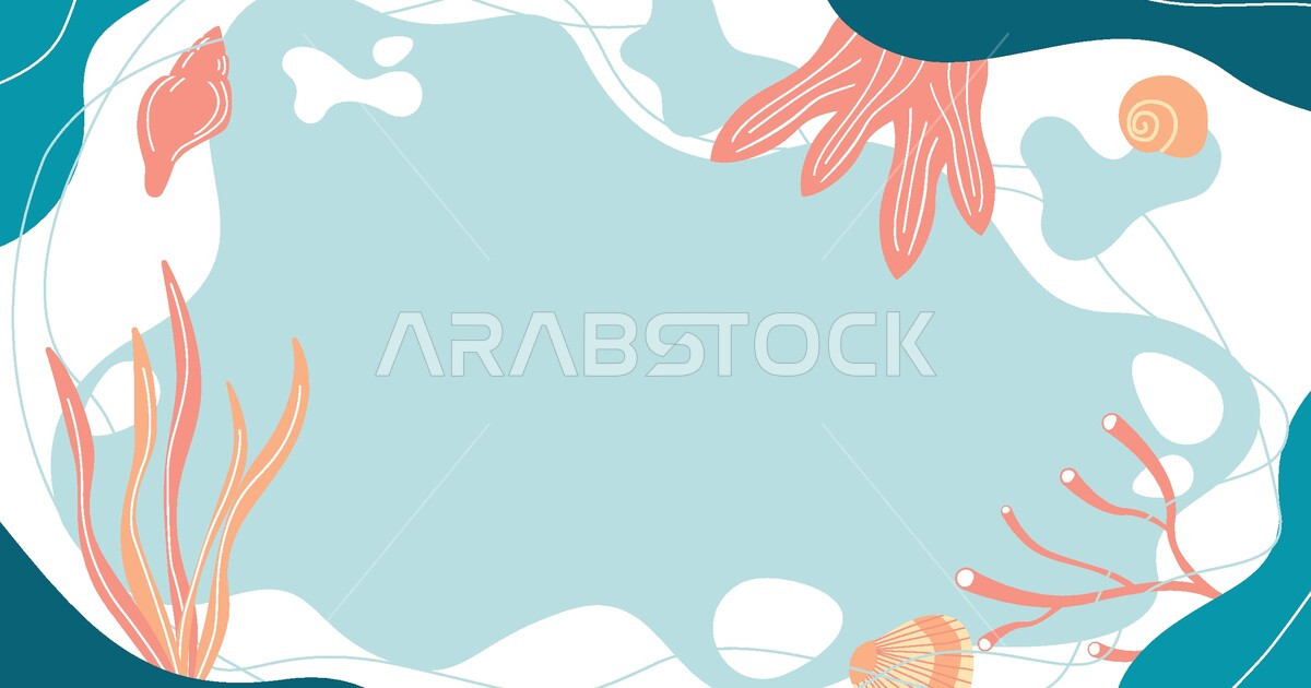 Vector blue sea background design, colorful creative background ...