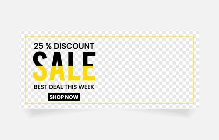 Vector graphic element for discounts, sales and rebates, yellow ...