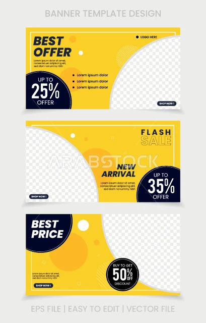 Vector graphic element for discounts, sales and rebates, yellow ...